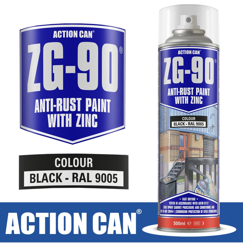 ZG-90 BLACK 500ML BLACK GALVANISING ZINC PAINT COLD RAPID DRY ...