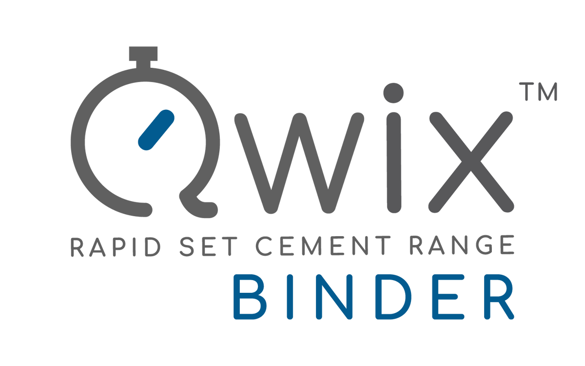 QWIX BINDER - SETS in 15 MINUTES Very Rapid Hardening Hydraulic Cement ...